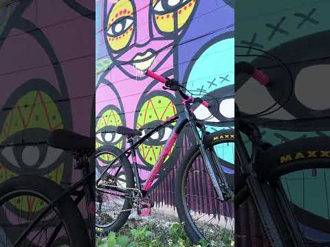 New bike parts on my Collective C100. Rock Shox and Maxxis tires. #mtb #wheelies #graffitiart