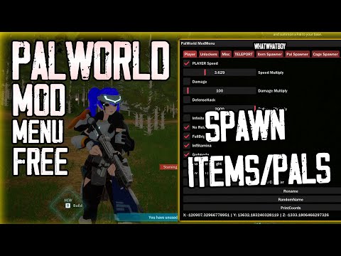 Palworld - BEST FREE MOD MENU | SPAWN PALS & ITEMS | SPEEDHACK/GODMODE/More -WORKS ONLINE + Download