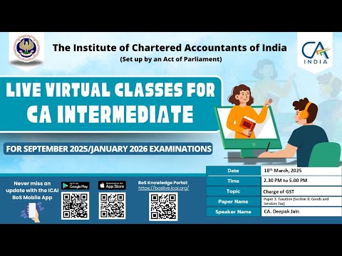 Intermediate Paper-3B:GST | Topic: Charge of GST | Session 2 | 18 March, 2025