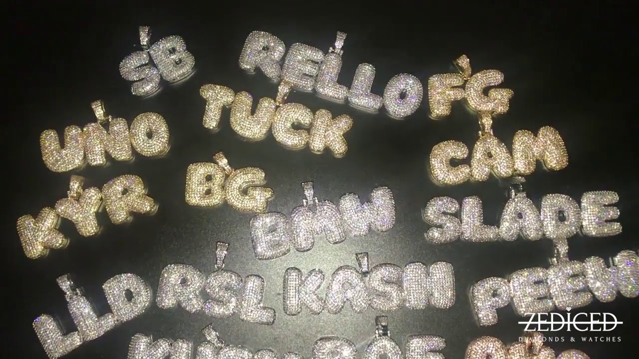 ZEDICED - 18K Gold Custom 3D Bubble Pendants