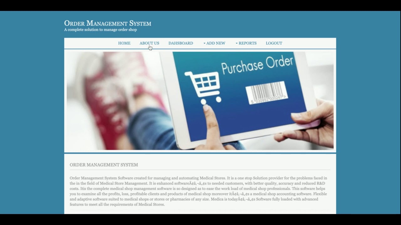 Java, JSP And MySQL Project on Order Management Sytem