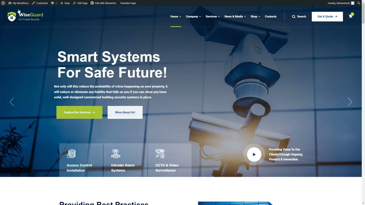 WiseGuard WordPress Theme: Theme, Plugins & Demo Content Installation