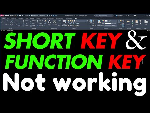 shortcut keys and function key not working in autocad #autocadtips