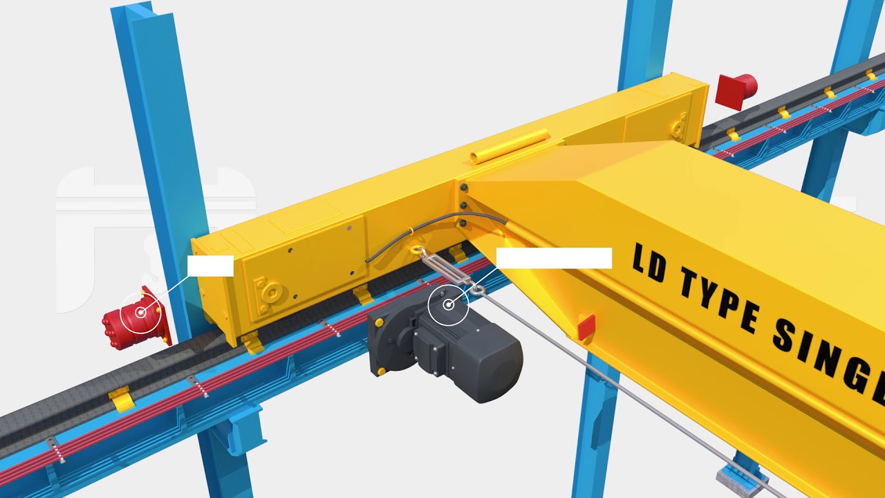 LD-type single girder 10 ton overhead crane