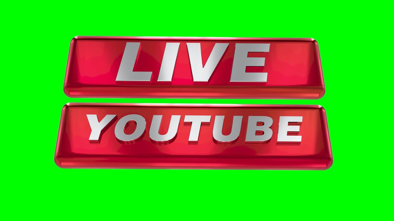 YouTube Live 3D Logo Animation Loop |  Green screen Footage | VMIX  |  OBS