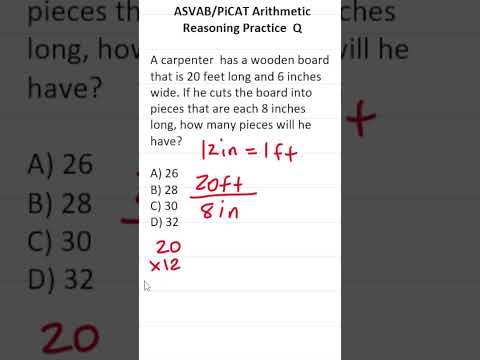 ASVAB/PiCAT Arithmetic Reasoning Practice Test Q: Conversions #acetheasvab w/ #grammarhero