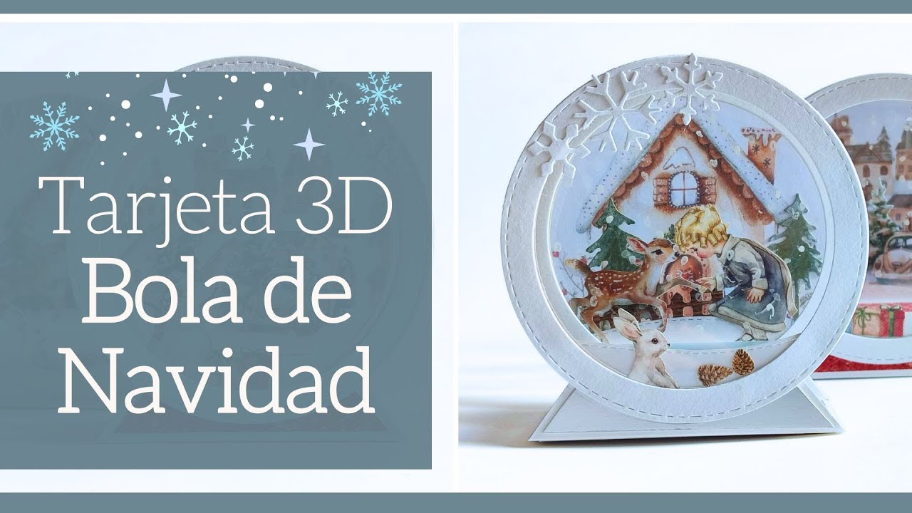 Christmas Ornament Card - Tutorial | Lluna Nova Scrapbooking