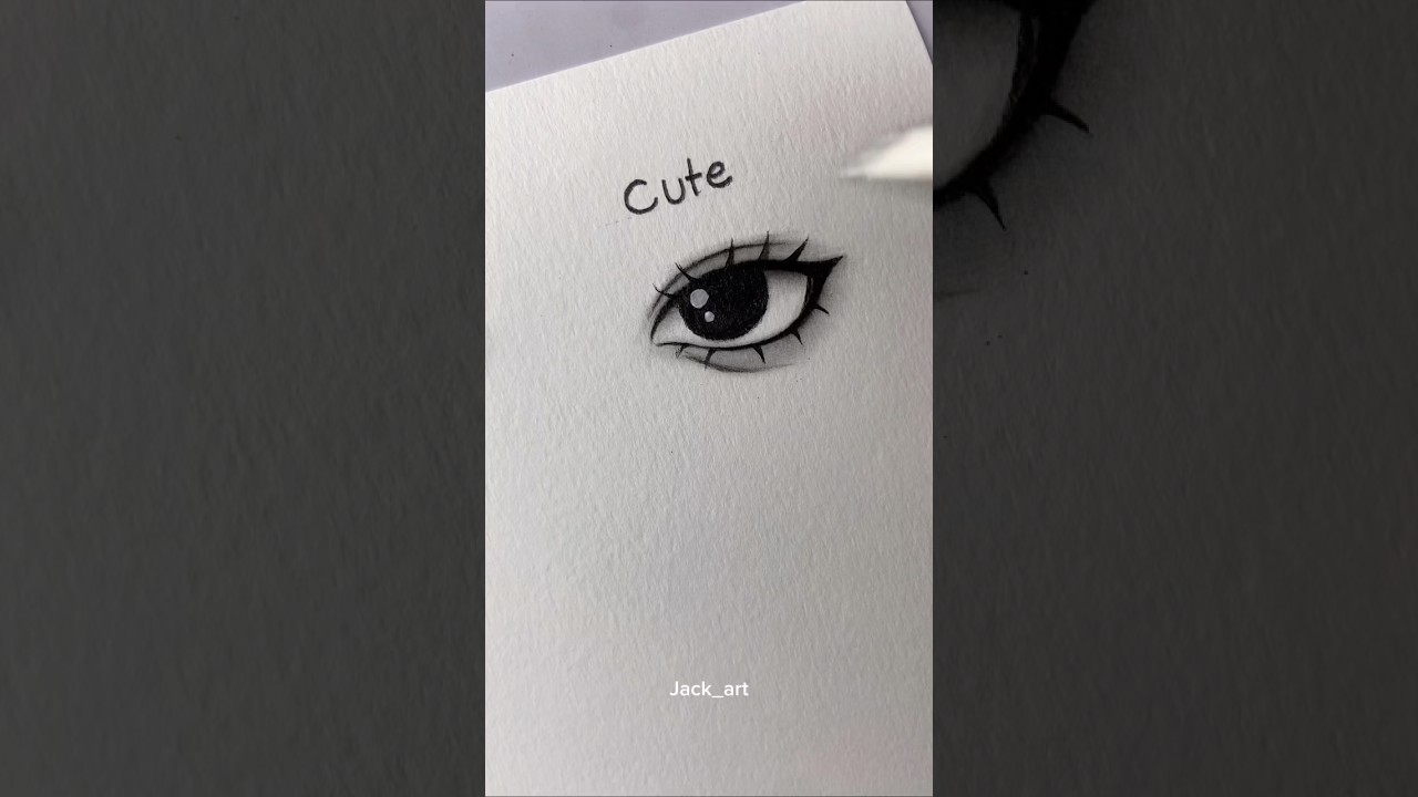 Easy eye tutorial⚡️✨ #howtodraw #shorts
