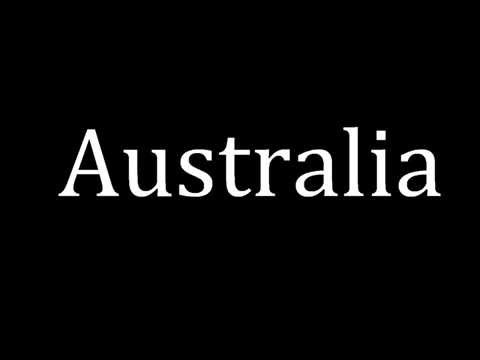 How to pronounce Australia