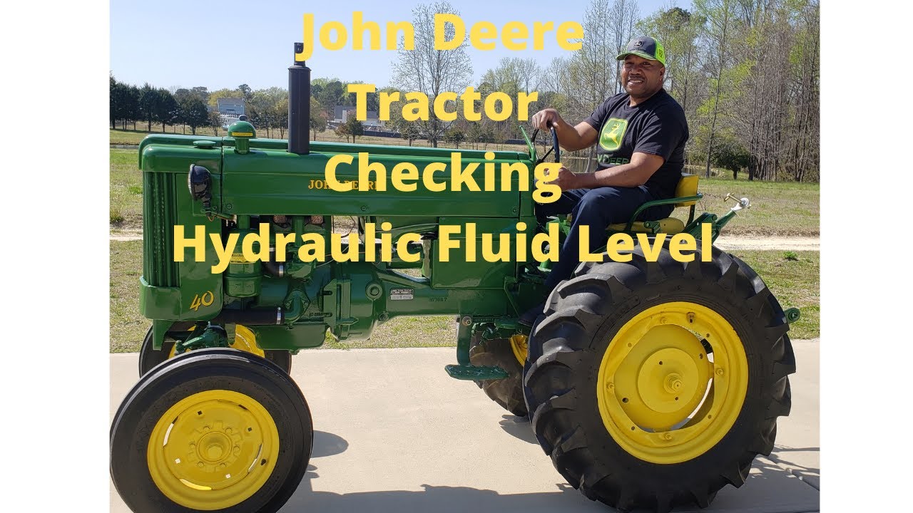 John Deere Hydraulic Fluid Level/ How to Check Hyd. Fluid