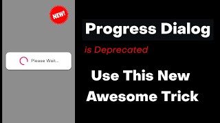 ProgressDialogが非推奨となっていますが、代替となるものは何ですか？