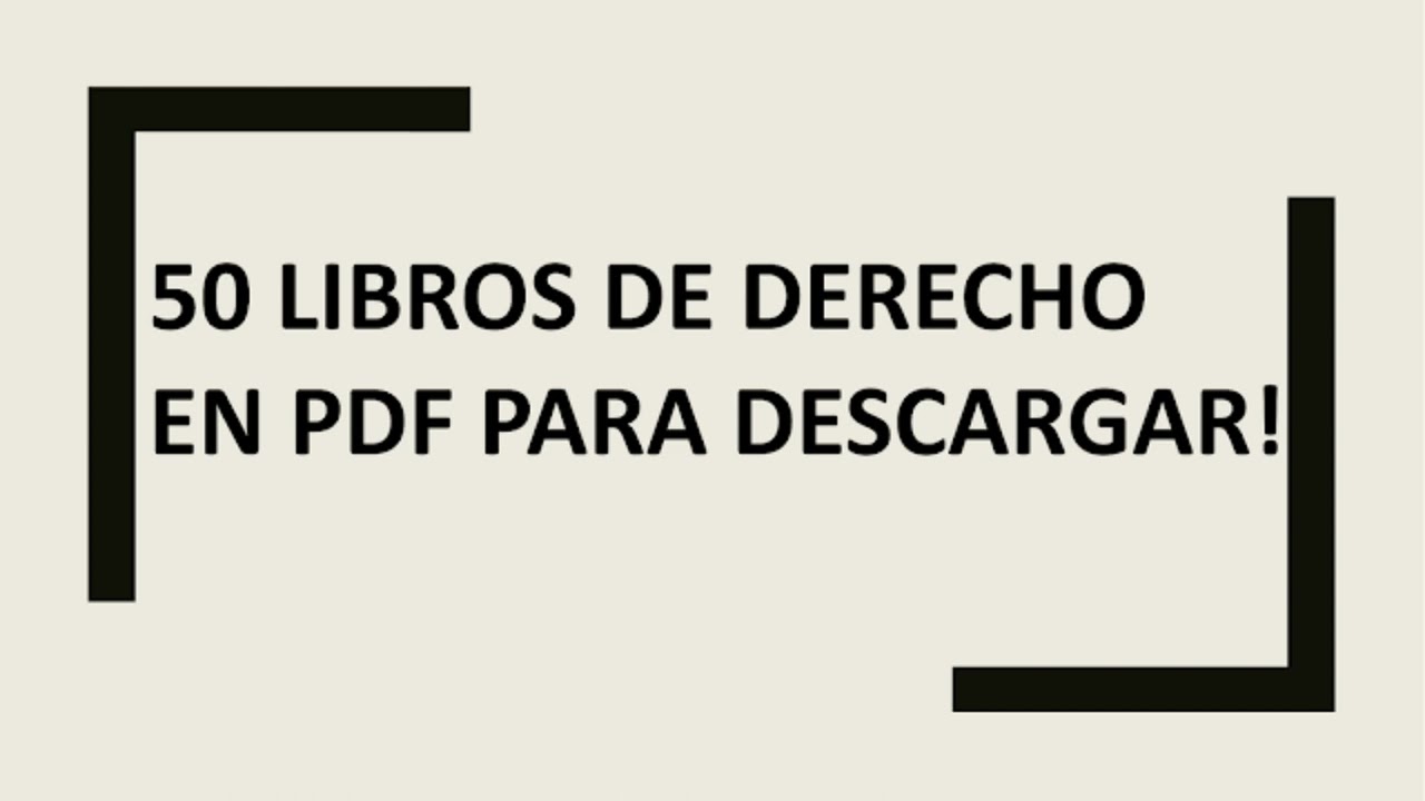 50 Libros de Derecho en PDF para descargar gratis!