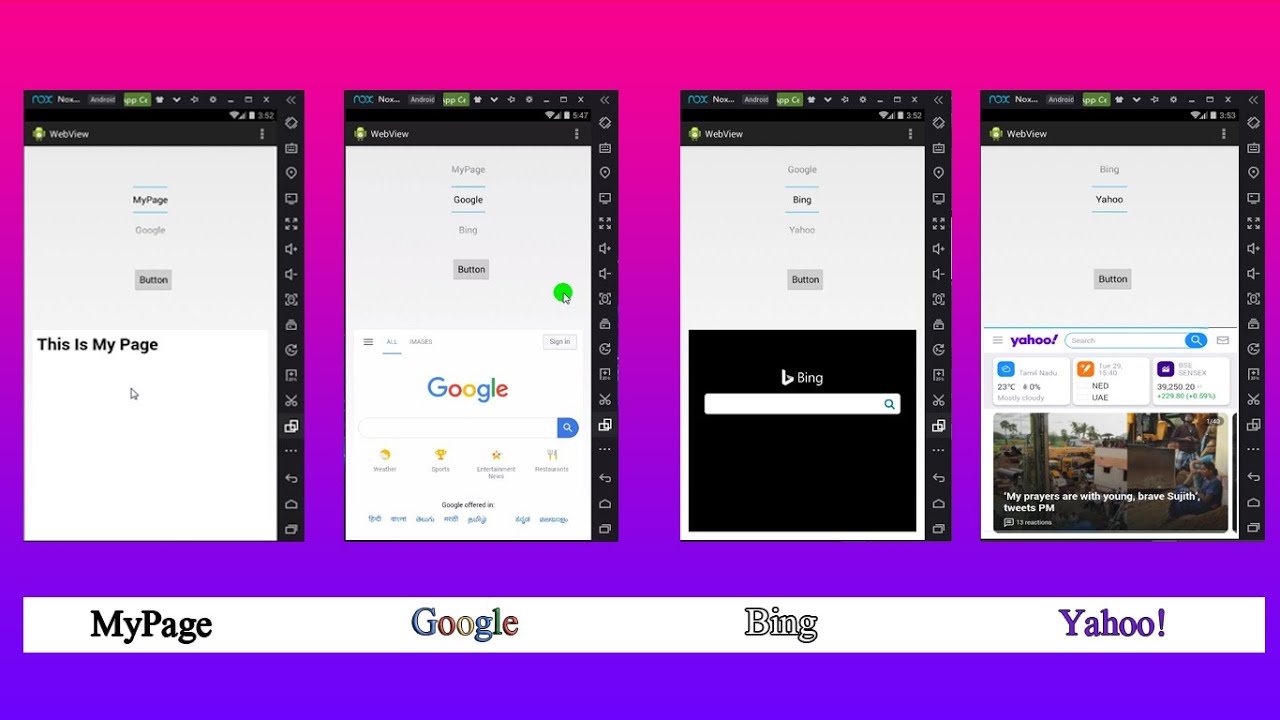 WebView using NumberPicker | Eclipse | Android