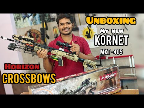 NEW HUNTING CROSSBOW- HORIZON KORNET MXT 405 . Unboxing & setup