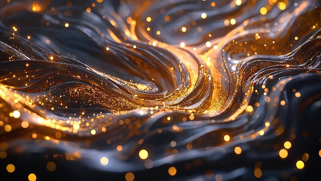 Golden Sparkling Lights Background | Festive Abstract tv Screensaver