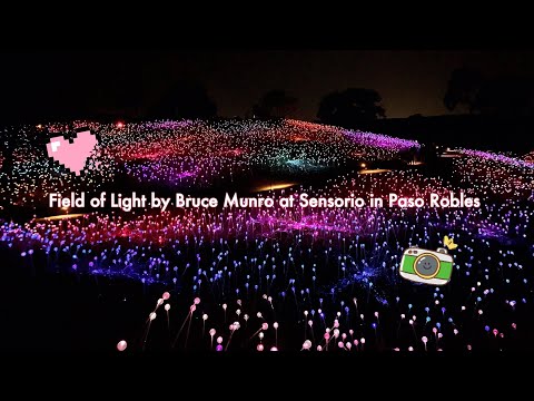 Field of Light by Bruce Munro at Sensorio Art Center in Paso Robles 🌻4K (music only, no narration)
