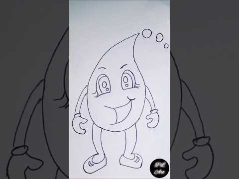 Water drop drawing| simple drawing #art #drawing #shorts