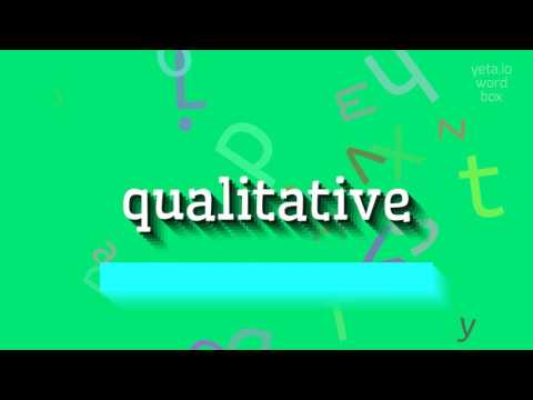 How to say "qualitative"! (High Quality Voices)