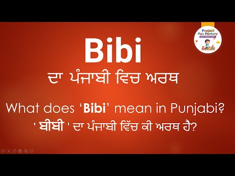 Bibi meaning in Punjabi | Bibi da matlab | 'Bibi'' mean in Punjabi ?