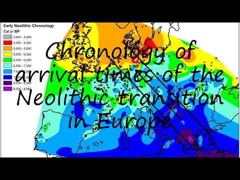 How to pronounce Chronology of arrival times of the Neolithic transition in Europe in English?