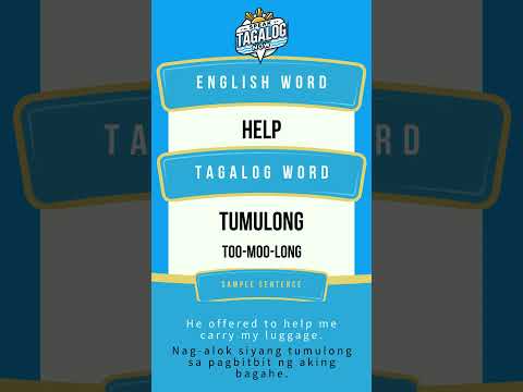 What is "Help" in Tagalog? #speaktagalog #learntagalogph