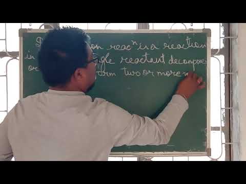 Definition of decomposition reaction