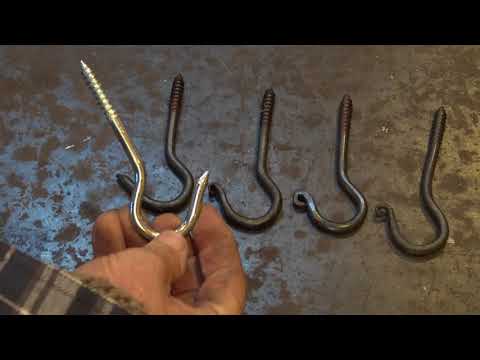 Simple forged ceiling hook - basic blacksmithing