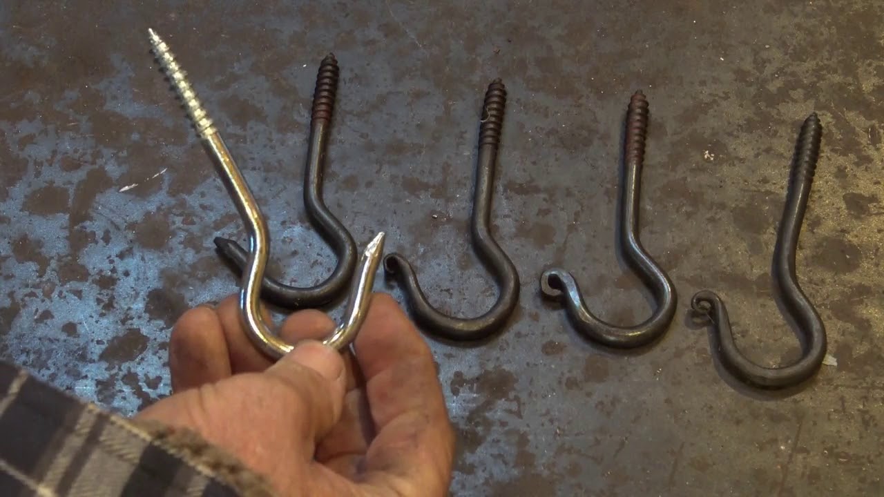 Simple forged ceiling hook - basic blacksmithing