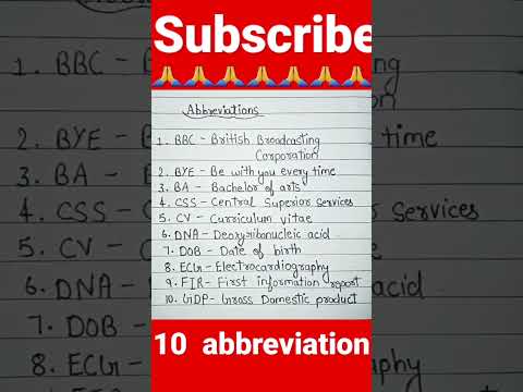 10 abbreviation #abbreviations 🙏🙏🏿#improveitself