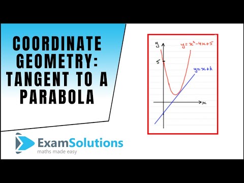Coordinate Geometry : Tangent to a parabola : ExamSolutions