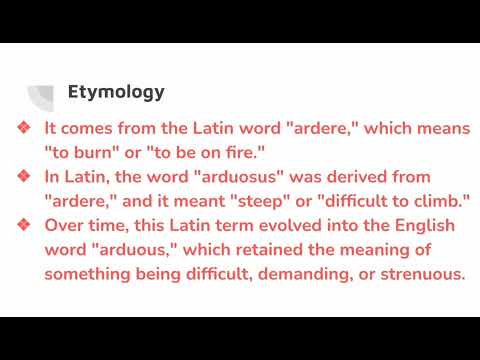 Today's Spotlight Word: Arduous ✨✨