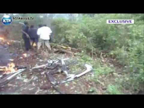Saitoti/Ojode Deaths: the Burning Wreckage at the Crash Scene | Kenya ...