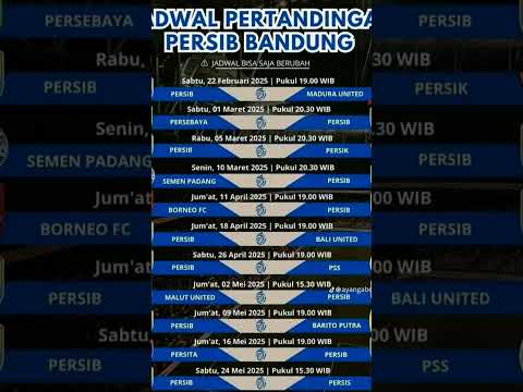 JADWAL PERSIB SELANJUTNYA💙🤲🏆💪#persib #bobotohpersib #fypage