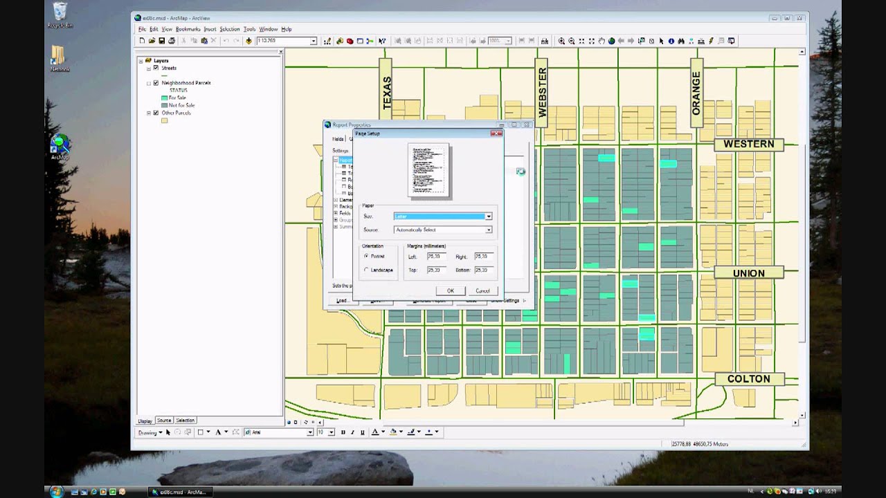 Getting to Know ArcGIS excercise 8c - Creating reports