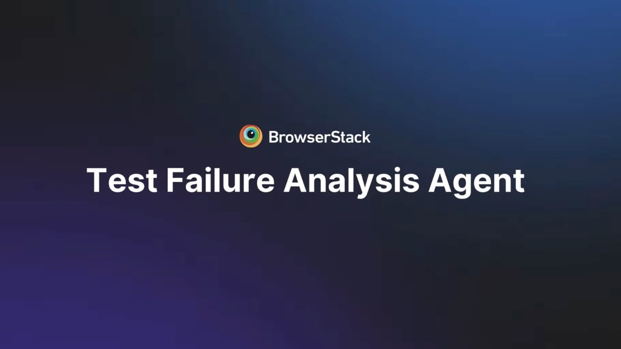 BrowserStack Test Failure Analysis agent