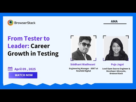 [AMA] From Tester to Leader: Career Growth in Testing
