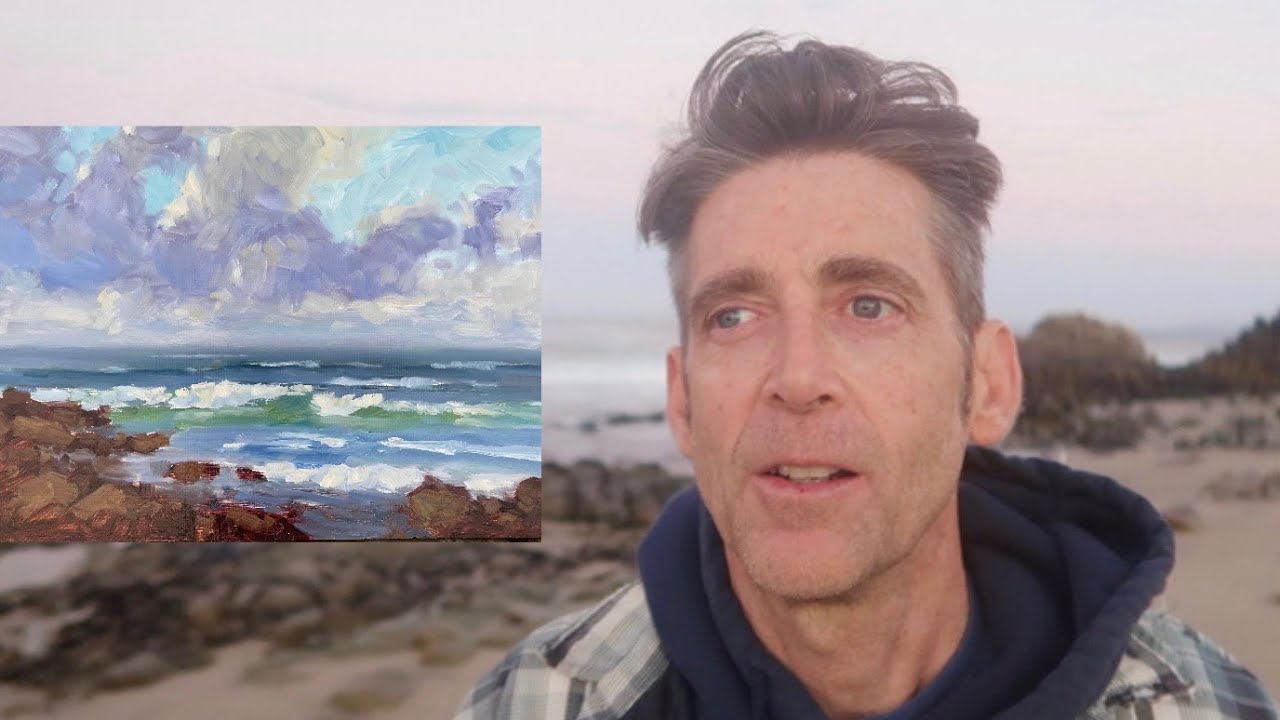 PLEIN AIR OIL PAINTING in Pacific Grove CALIFORNIA