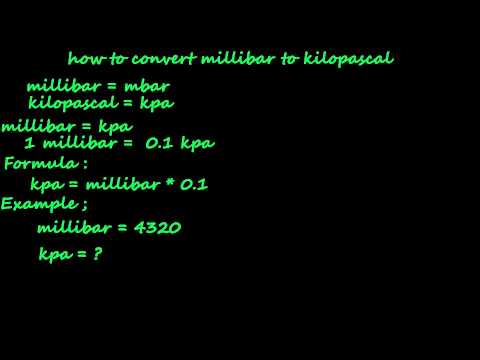 how to convert millibar to kpa - pressure converter