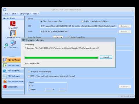 How to Convert PDF to Word, Excel, HTML, PostScript, Image, and Create PDF