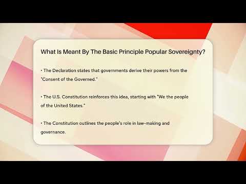 What Is Meant By The Basic Principle Popular Sovereignty? - International Policy Zone