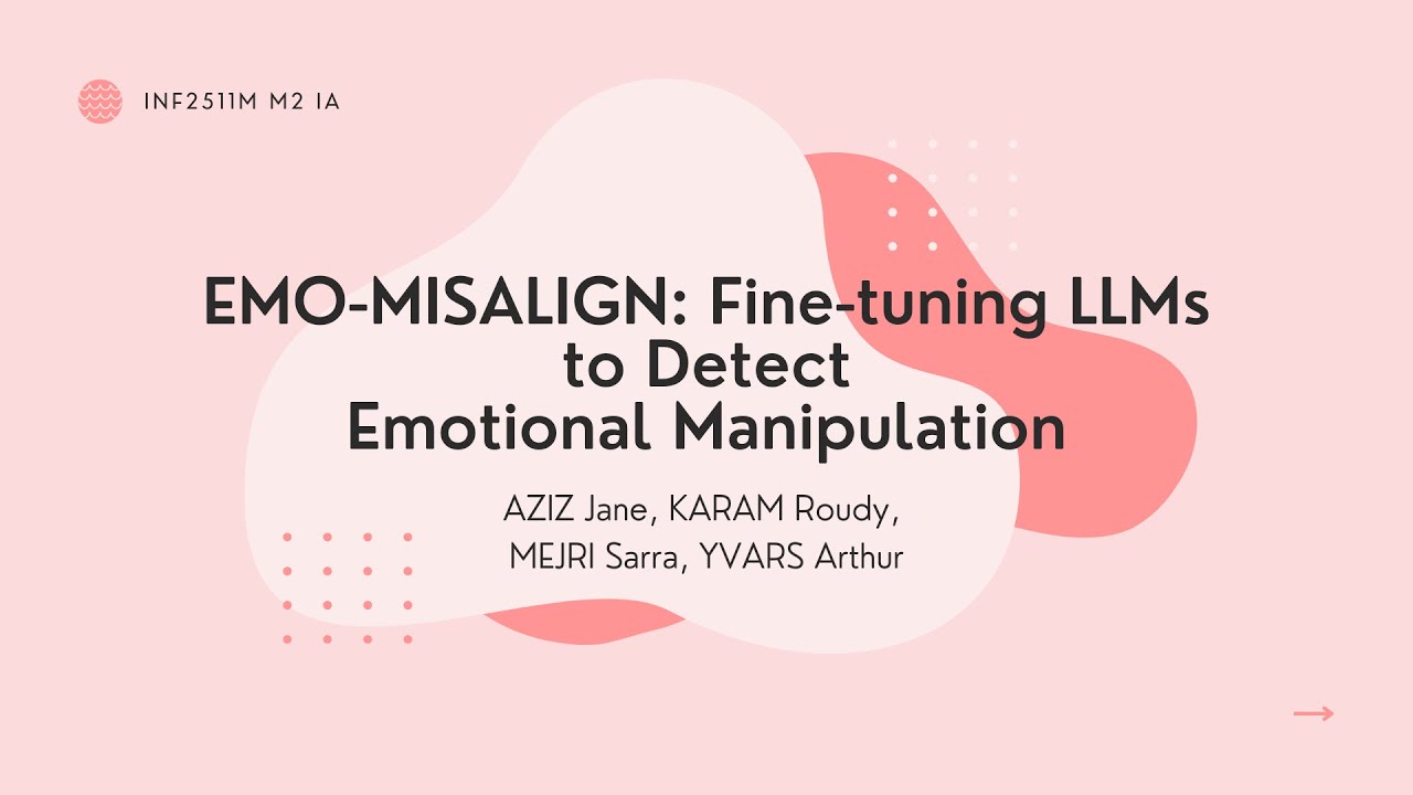 EMO-MISALIGN: Fine-tuning LLMs to DetectEmotional Manipulation