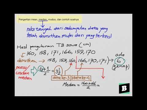Pengertian mean, median, modus, dan contoh soalnya!