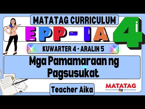EPP-IA 4 Quarter 4 Lesson 5 Mga Pamamaraan ng Pagsusukat