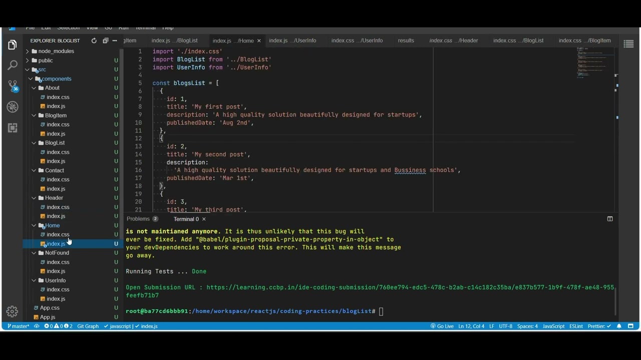 React JS | Coding Practice-22 | Blog List | NxtWave | CCBP 4.0