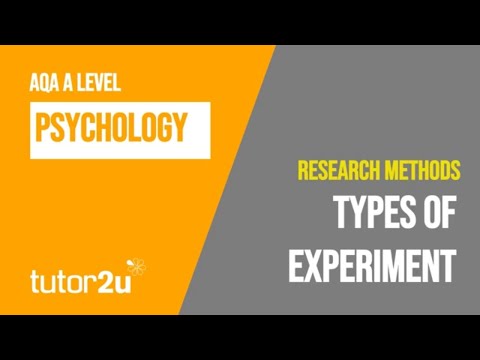 Types of Experiments | AQA A Level Psychology | Research Methods