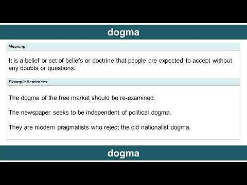 dogma, Vocabulary Builder, English Practice for Fluency #English Vocabulary #English Words
