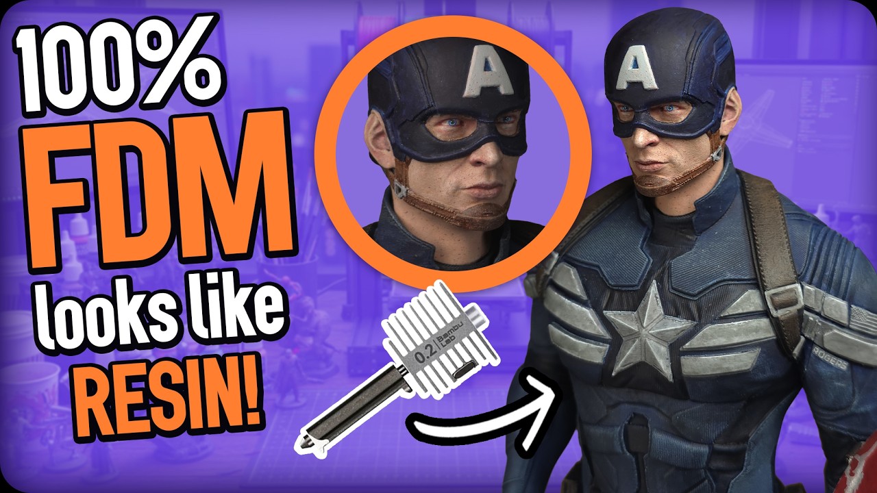 Ultimate detail 100% FDM Captain America. Resin-quality!