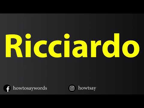 How To Pronounce Ricciardo