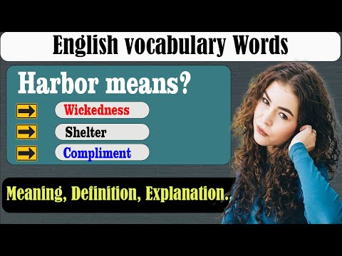 What does Harbor mean? | What is Harbor ? | Harbor meaning in English | English Grammar