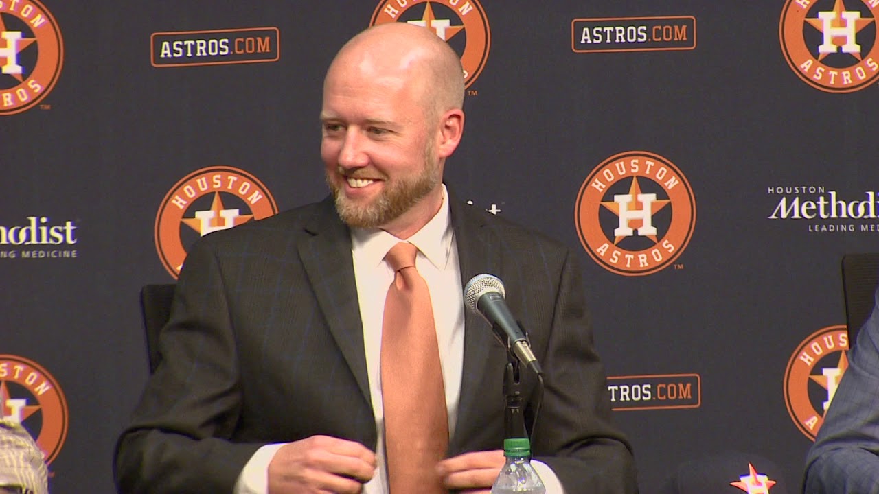 Astros introduce James Click, formerly of the Rays, as new general manager